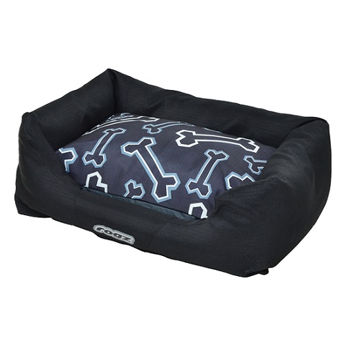 Rogz Black Bone Bed Medium